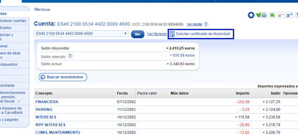 Certificado de titularidad de cuenta bancaria La Caixa | Consultoría ...
