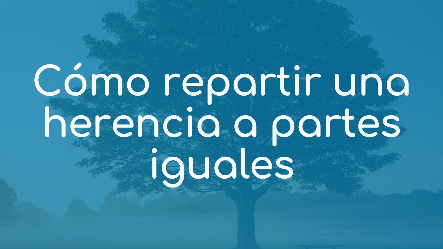 Cómo repartir una herencia a partes iguales | Consultoría Ambiental Aspra
